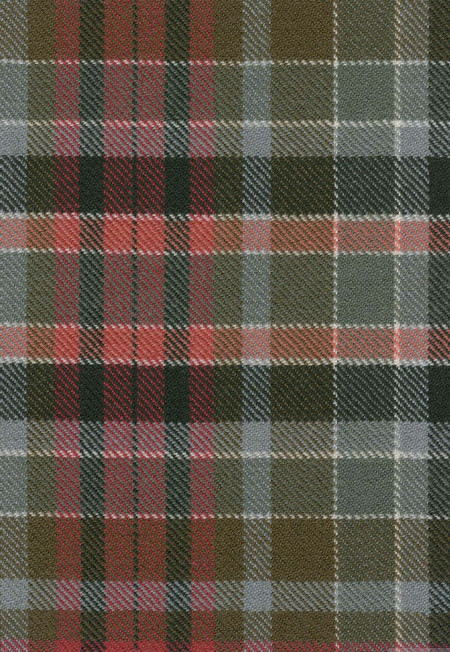 Gordon Red Weathered Tartan Fabric Swatch