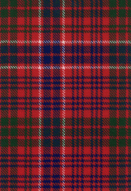 MacRae Red Modern Tartan Fabric Swatch