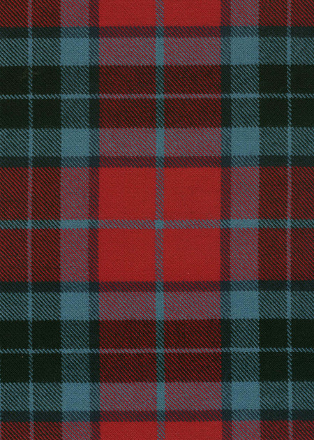 Thompson_Red Modern Tartan Fabric Swatch