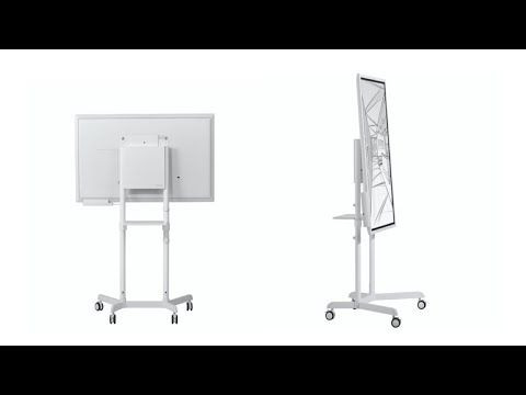 Atdec AD-TVC-70R-W mobile cart with display rotation