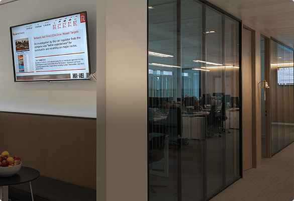 How Modern Offices are Using Wall-Mounted Technology Screens - ATDEC
