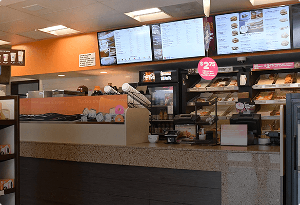 Dunkin Donuts: new menu boards, POS, and order management mounts across ...
