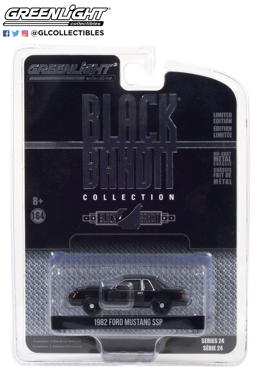 1:64 Black Bandit Series 24 - 1982 Fox Body Ford Mustang SSP - Black ...