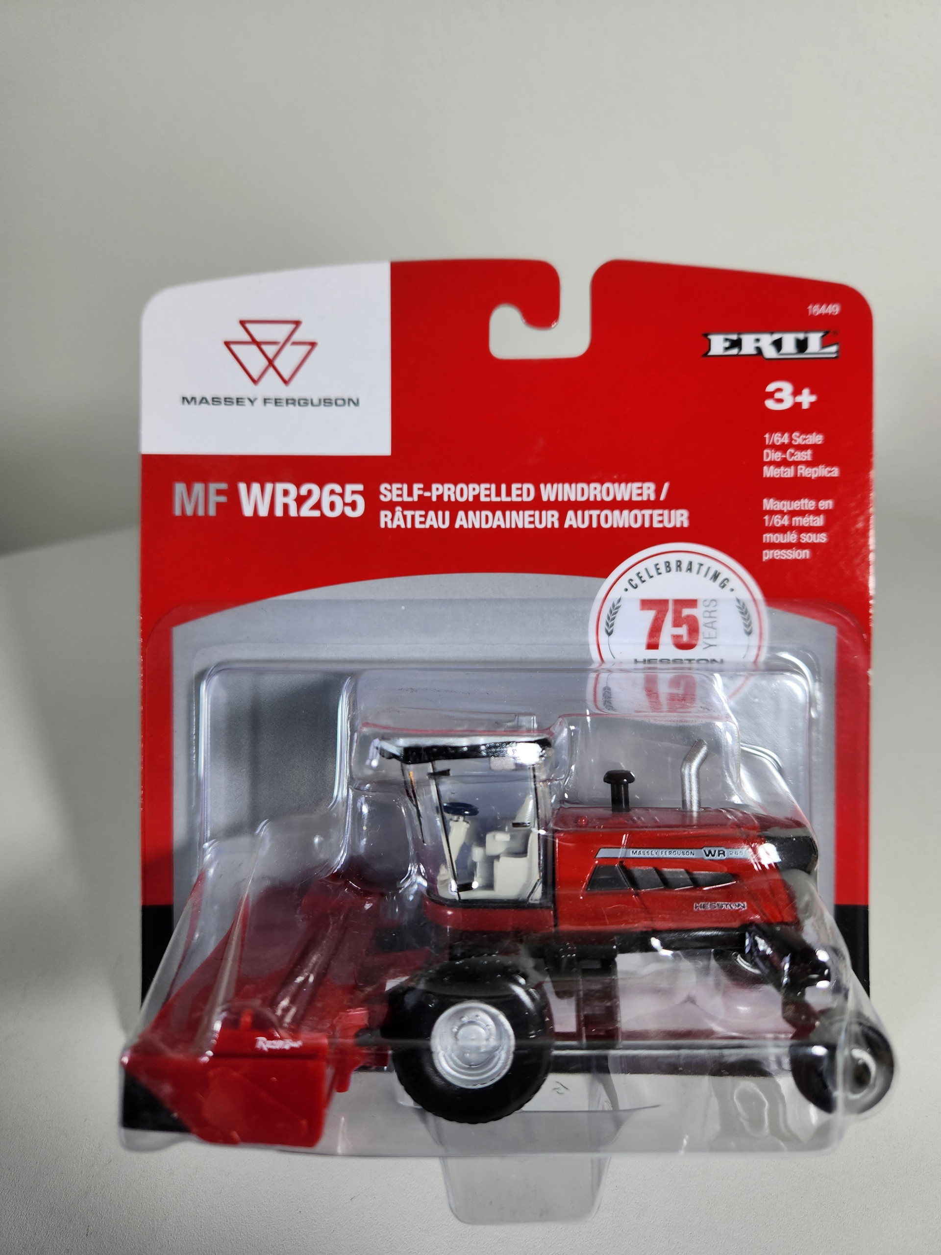 1:64 Massey Ferguson WR265 Self Propelled Windrower Celebrating 75 ...