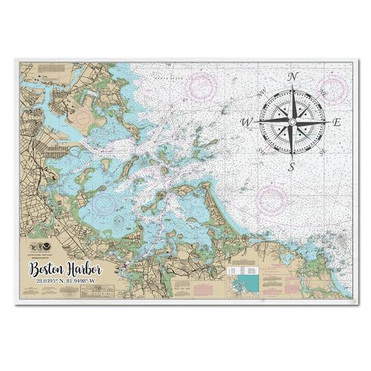 Boston Harbor Plank Map | beachgoods