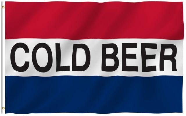 Patriotic Cold Beer Flag (3' x 5') | beachgoods