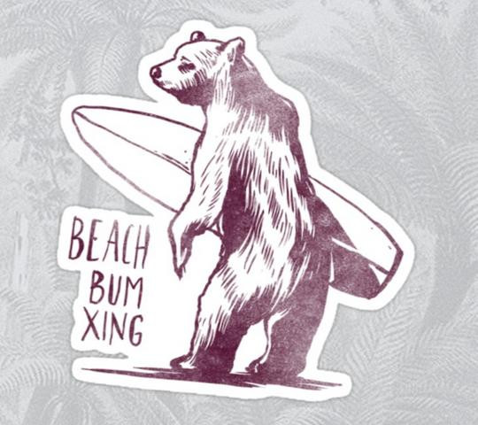 Beach Bum Xing Sticker | beachgoods