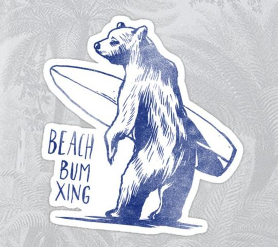 Beach Bum Xing Sticker | beachgoods