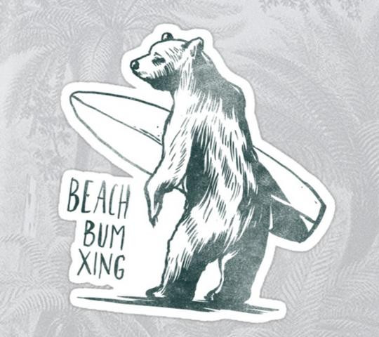 Beach Bum Xing Sticker | beachgoods