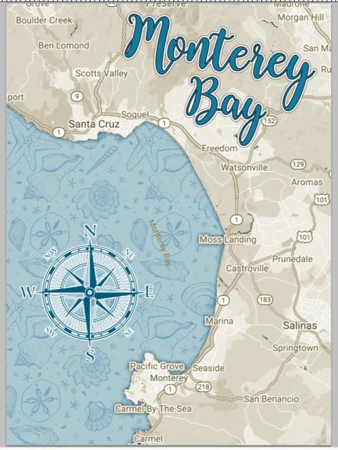 Monterey Bay Plank Map | beachgoods