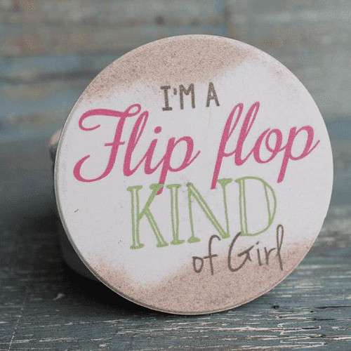 I'm a Flip Flop Kind of Girl Car Coaster | beachgoods