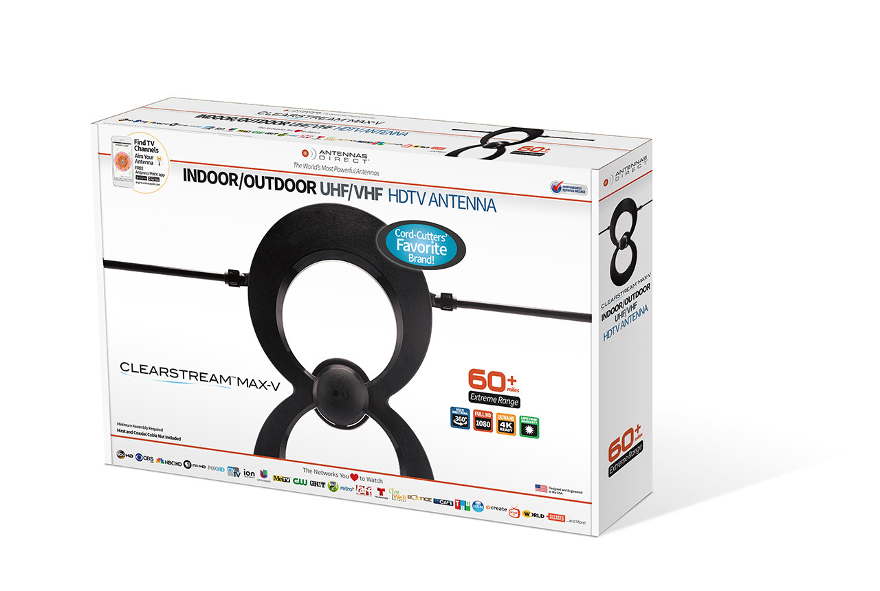 ClearStream MAX-V UHF VHF Indoor Outdoor HDTV Antenna