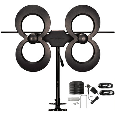 Bundle - ClearStream 4MAX Indoor / Outdoor HD TV Antenna, 20-inch Mast ...