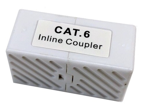 Cat6 F/F Inline RJ45 Coupler (White) - Micro Connectors, Inc.