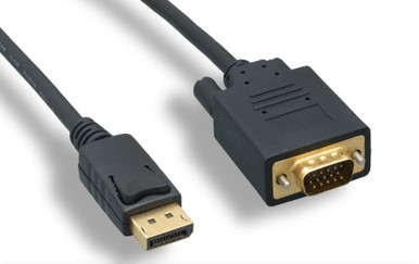 DisplayPort To VGA Cable With Latch - Micro Connectors, Inc.