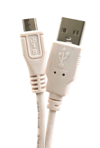 3 Feet USB 2.0 USB-A to Micro B M/M Cable (White) - Micro Connectors, Inc.