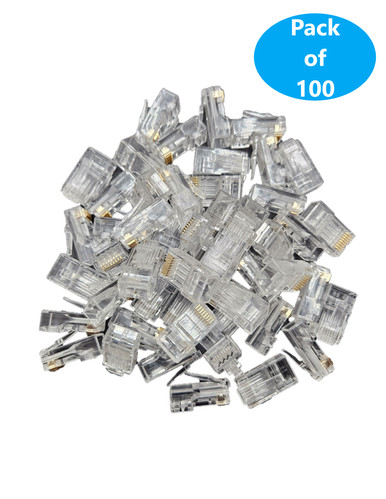 CAT6A Pass Through RJ45 Modular Connectors (100-Pack) - Micro ...
