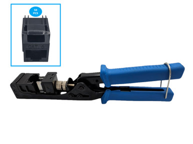 Keystone Jack Termination Tool + Cat6 Keystone Jacks (50 Pack) - Micro ...