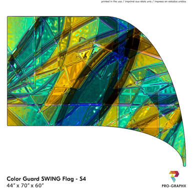 Color Guard Flag -SWING S4 - Glass Yellow - Pro-Graphx