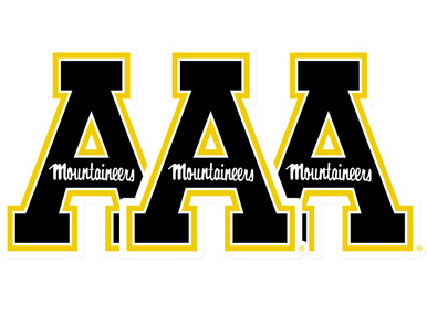 Appalachian State University Mountaineers Letter A - App State Sticker ...