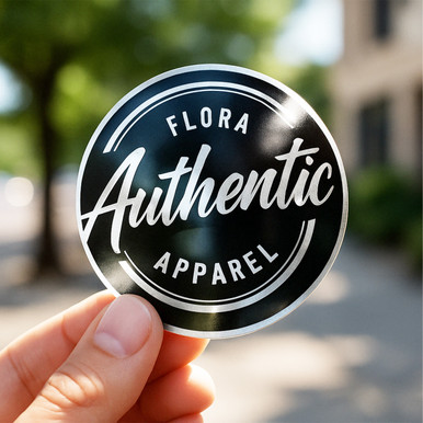 Custom Silver Chrome Stickers – Mirror Finish, Die Cut & Waterproof