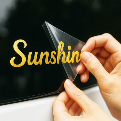 Vinyl Letter Stickers - Custom Cut Text in Solid or Holographic Vinyls