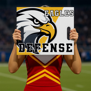 Custom Flippable Cheer Signs – Double-Sided Spirit Signs for Games ...