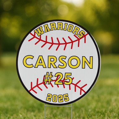 Custom Baseball Yard Sign – Personalized Player and Team Yard Signs