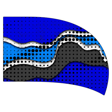 Color Guard Flag -SWING S1 - Papercut Blue - Pro-Graphx