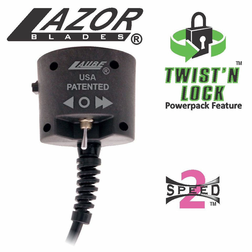 Cordpack Lazor Blade® Cowboy® By Laube® Twist N Lock (4 way) Power Pack ...