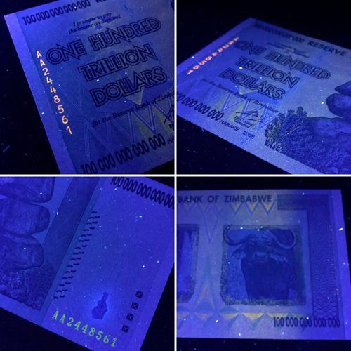 Zimbabwe 2008 100 Trillion & Venezuela 2021 100 Million Dollar Note Set