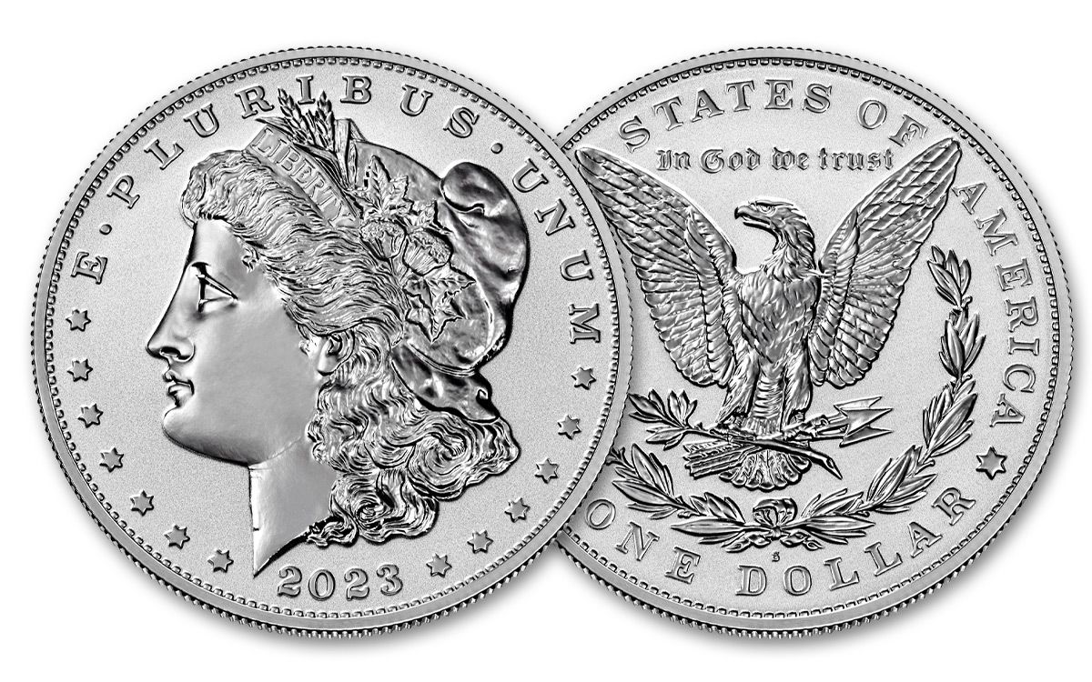 2023 Silver Morgan and Peace Dollar Set Reverse Proof Two Coin Set U.S ...