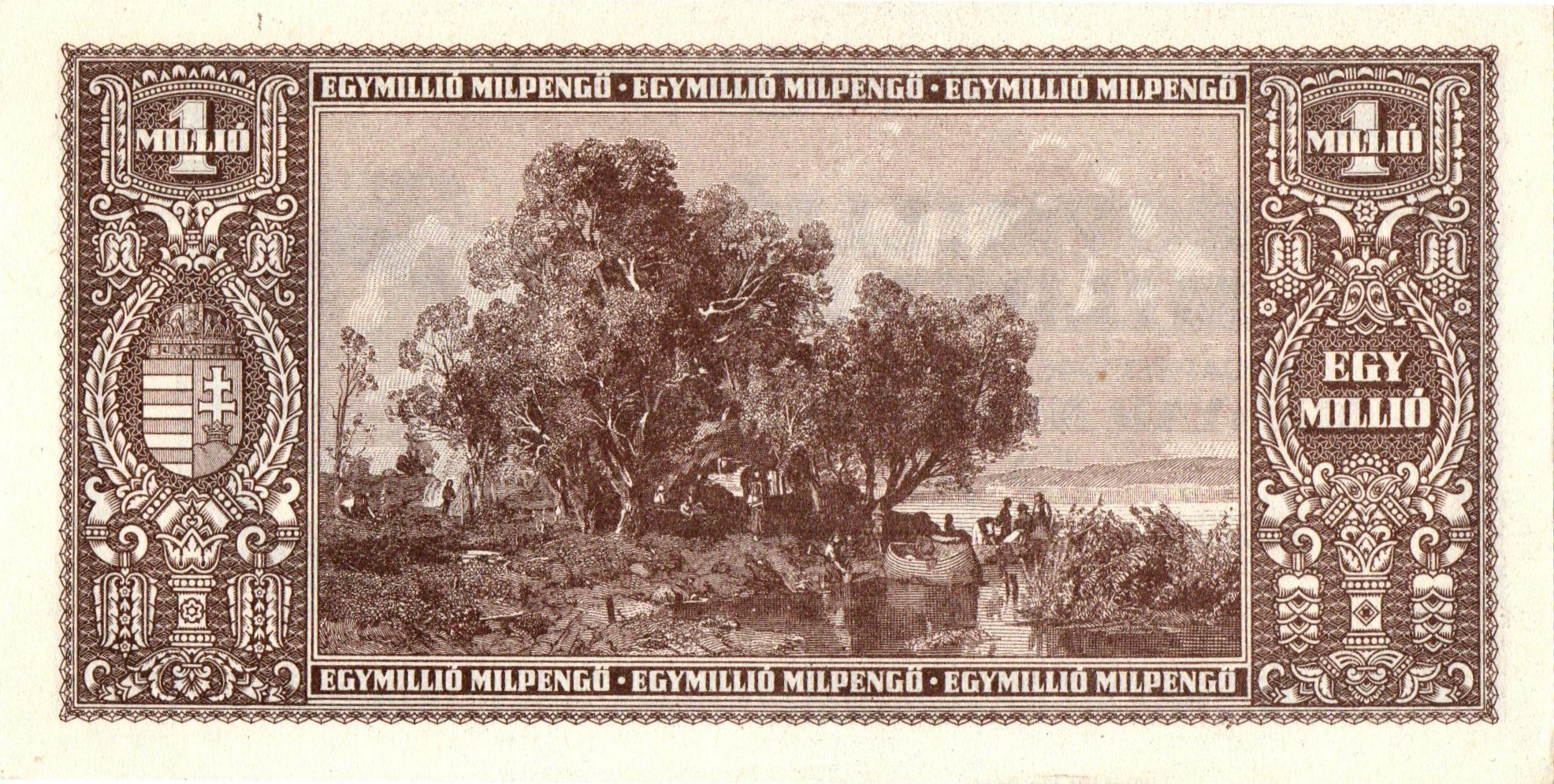 1946 Hungarian 1,000,000 Milpengő NEW CRISP UNC Banknote P-128 (One ...