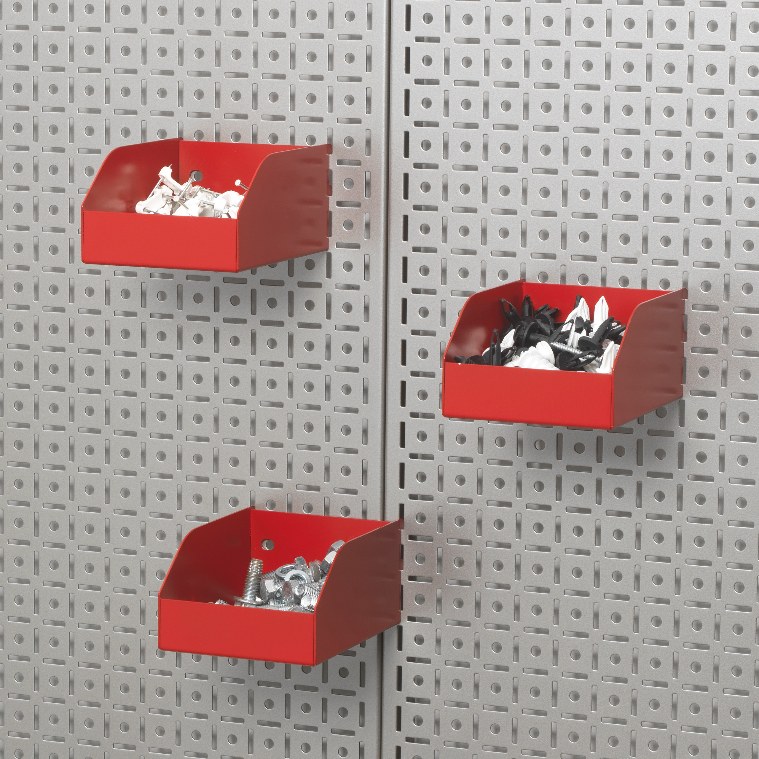 OmniWall Metal Hardware Storage Bins (3-Pack)