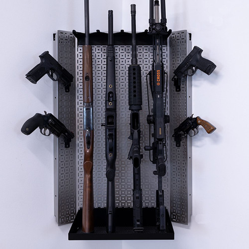 "The Defender" Corner Wall Panel Rifle Rack - OmniWall
