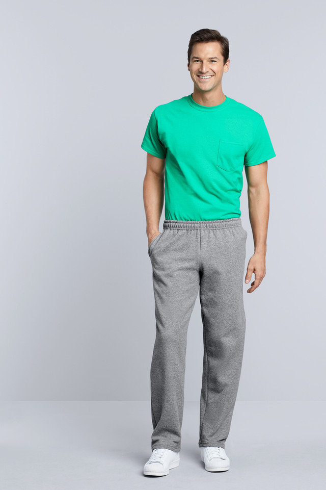 G18300 | Heavy Blend™ Adult Open Bottom Sweatpants with Pockets ...