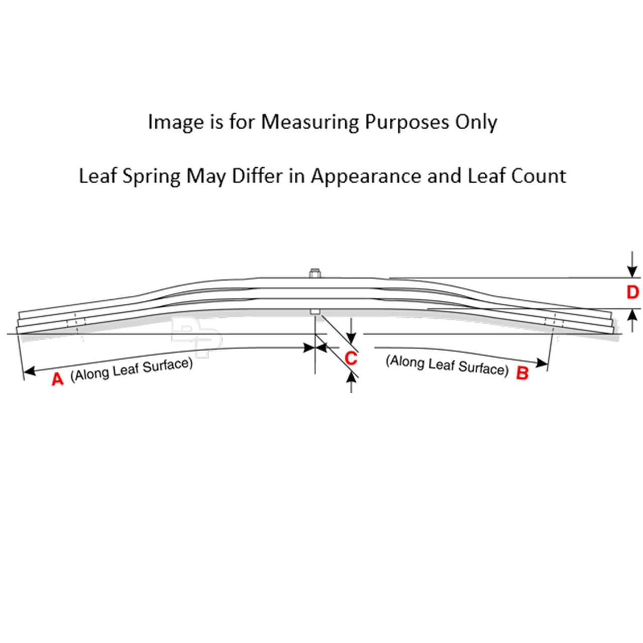 TRA2750 Trailer Single Point Suspension Leaf Spring - 3 Leaf