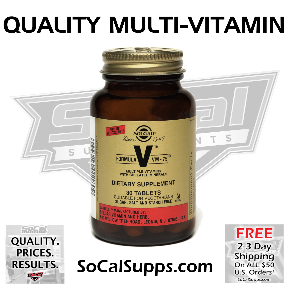 Formula VM-75 Tablets: Multi-Vitamin - SoCalSupps.com