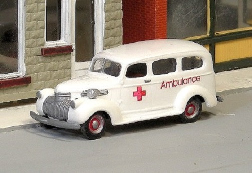 HO 1:87 Sylvan Scale Models # V-078 1951 Dodge Coronet Ambulance KIT ...