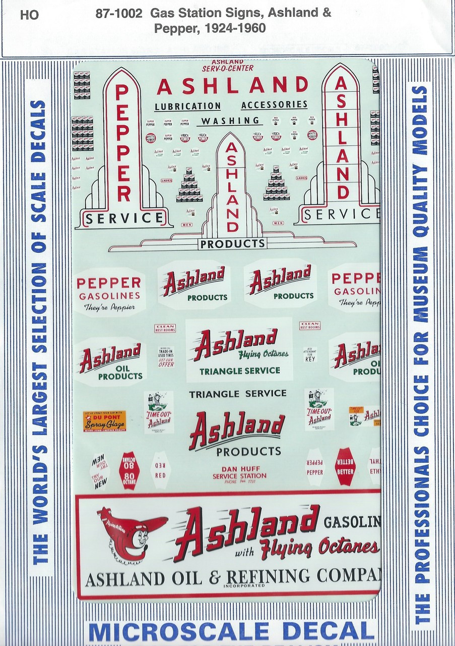HO 1:87 Microscale 87-1017 Atlantic Refining Gas Station Signs Decals ...