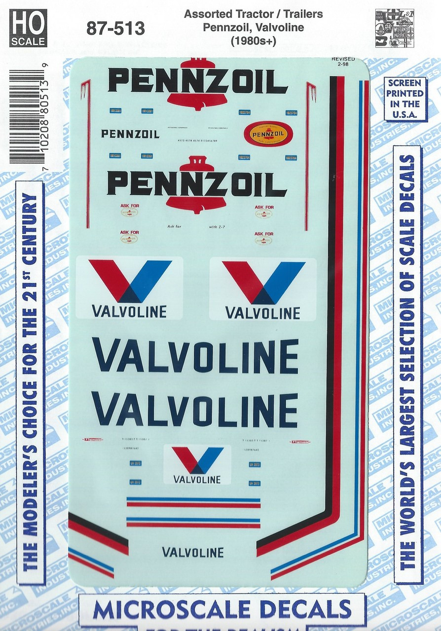 Microscale Decals Products - Truck Stop Hobbies 1-87