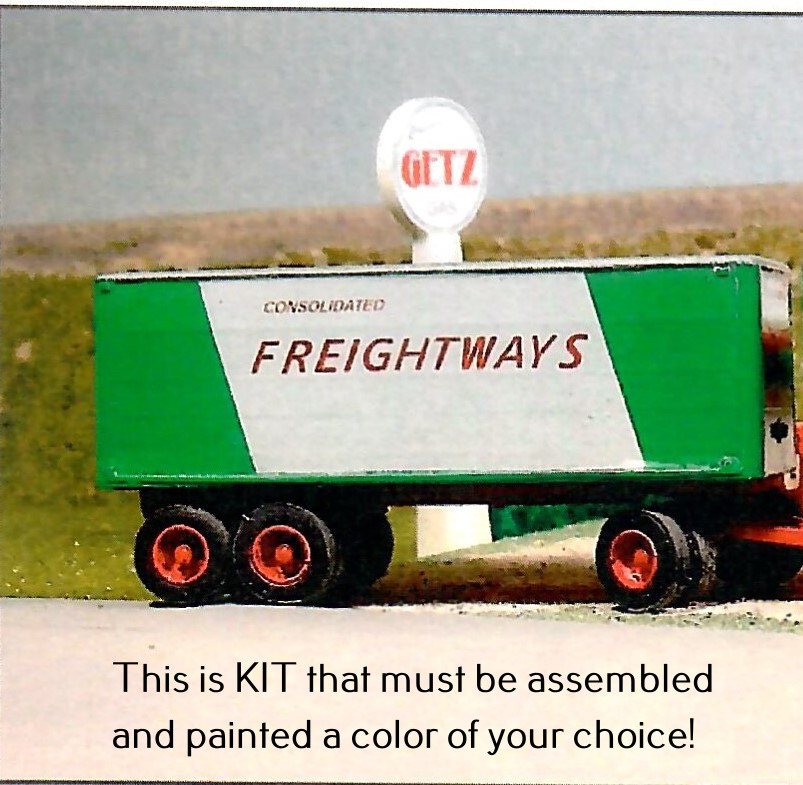 HO 1:87 Sylvan T-018-1 - 2-Axle Trailer w/CF Decals KIT - Truck Stop ...