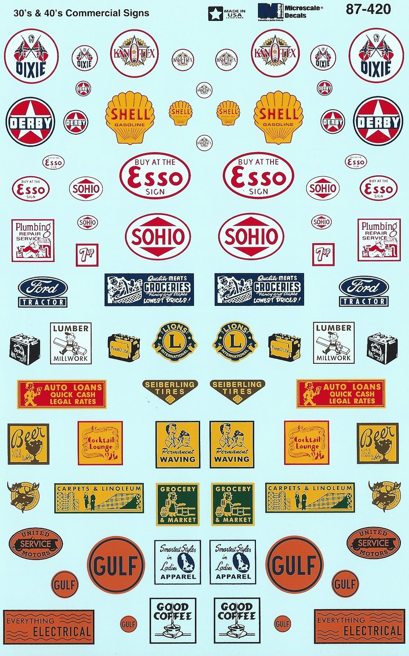 Microscale Decals Products - Truck Stop Hobbies 1-87