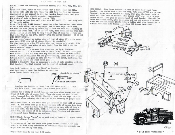 HO 1:87 Alloy Forms # 3086 Generic Firetruck Pumper Body KIT - Truck ...