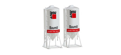 HO 1:87 Herpa 76883 Upright Bulk Tanks, 22.5 Cubic Meters (2pcs ...