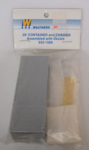 HO 1:87 Walthers # 933-1569 - 28' Parcel Delivery Container & Chassis w ...