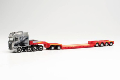 HO 1:87 Herpa # 315159 Scania CS 20 Tractor w/Heavy Haul Lowboy Trailer ...