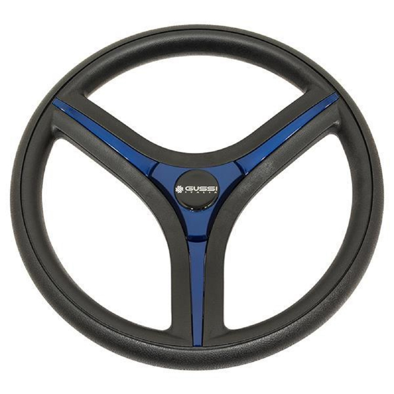Gussi Italia Brenta Black Blue Steering Wheel | Club Car Precedent Golf ...