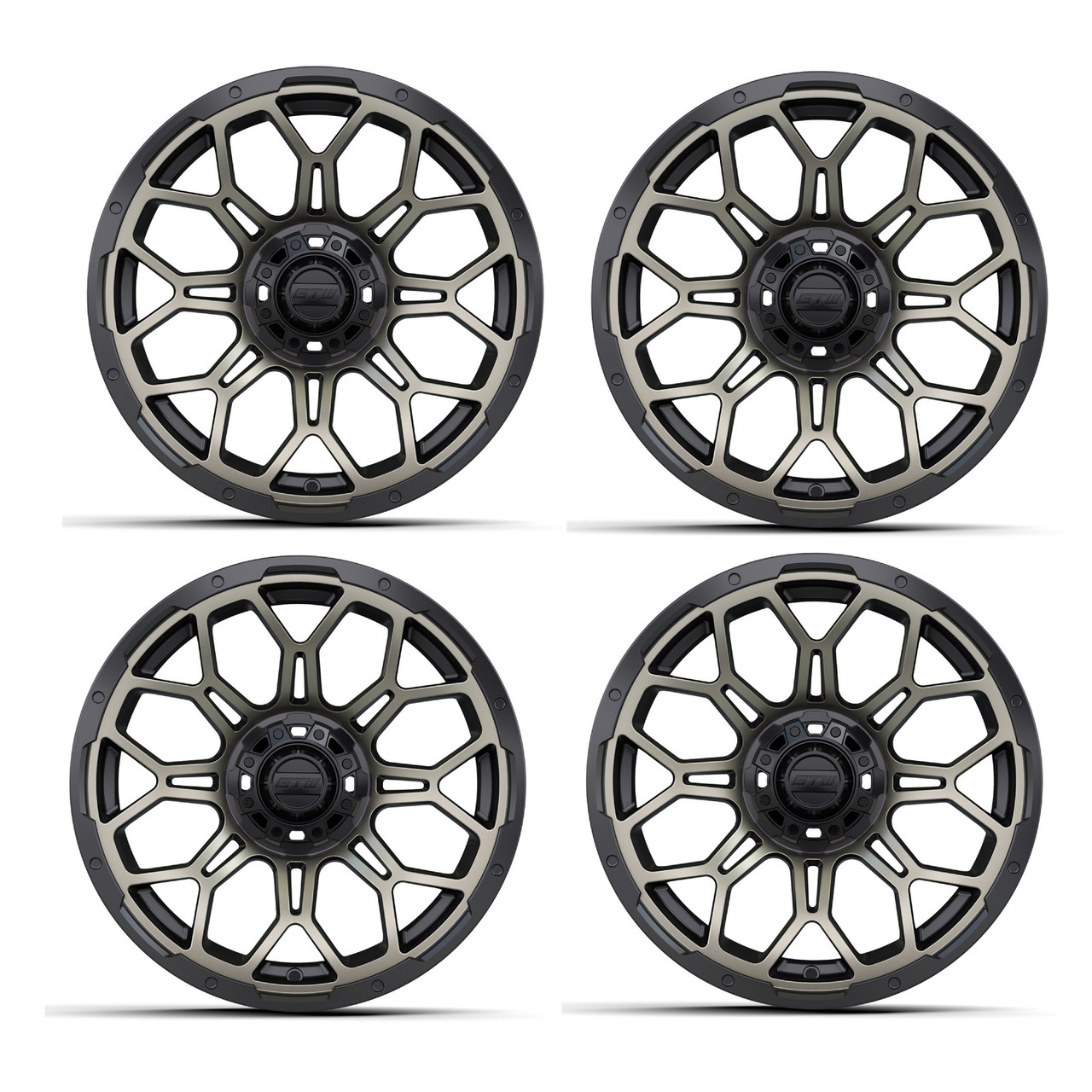 Golf Cart GTW 15x7 Matte Bronze Bravo Wheel | Set of 4 | 3:4 Offset 4/4 ...