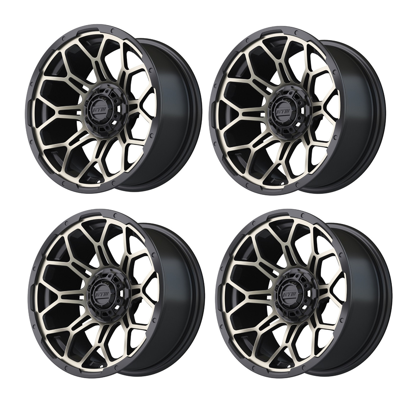 Golf Cart GTW 15x7 Matte Bronze Bravo Wheel | Set of 4 | 3:4 Offset 4/4 ...